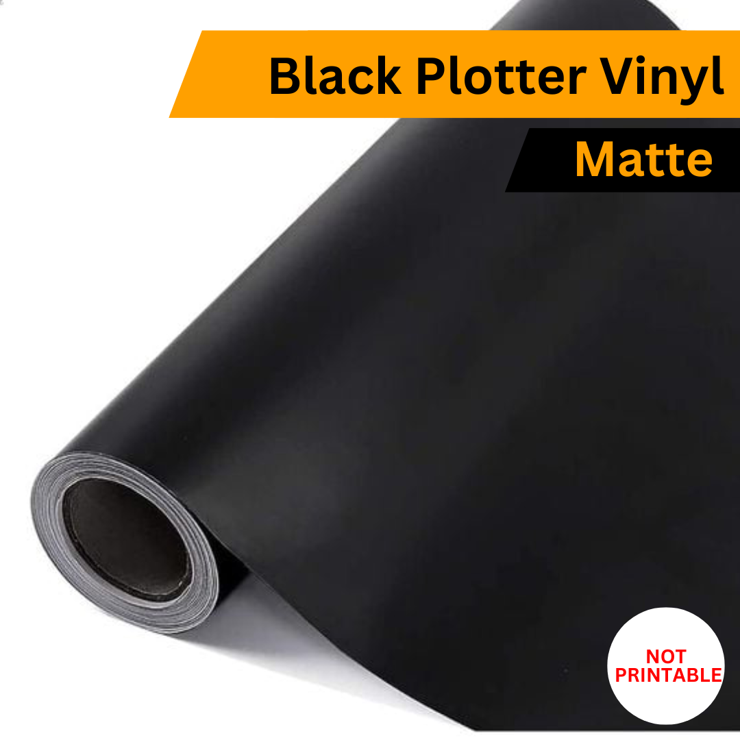 Matte Black Plotter Vinyl (Indoor & Outdoor) | 80mic | 1,22m x per m o ...