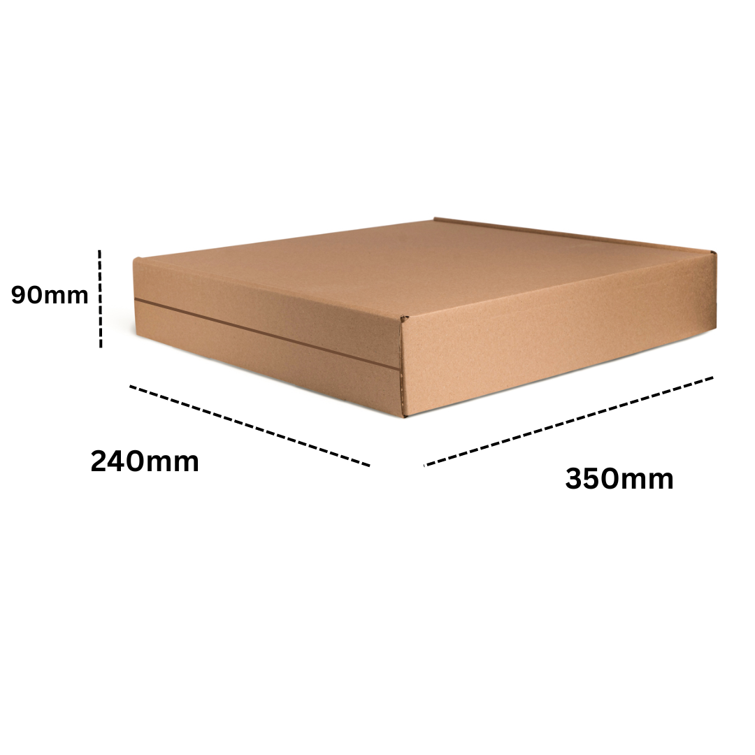 A4 | Corrugated End-loader Packaging Box - 90 x 240 x 350mm (Pack of 5 ...