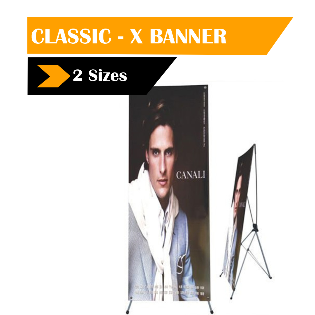 Classic - X Banner Stand | 600*1600mm or 800*1800mm – Blank Print Media
