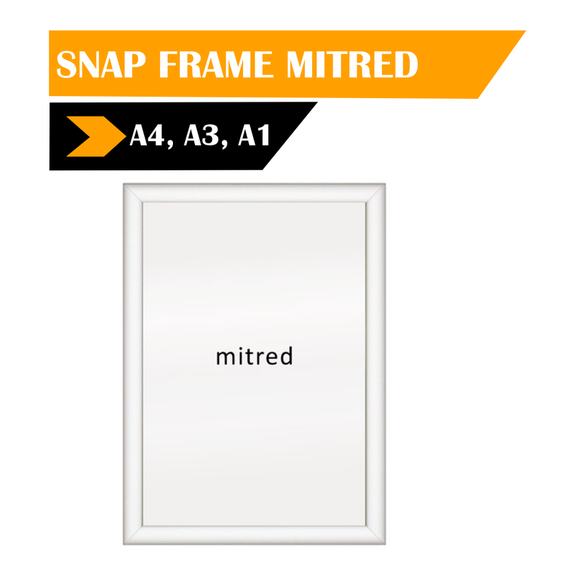 Snap Frame 25mm / 32mm with Mitred Corner | A4, A3 & A1 – Blank Print Media